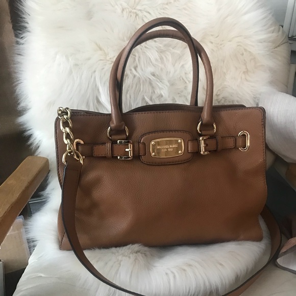Michael Kors | Bags | Authentic Michael Kors Cognac Large Handbag ...